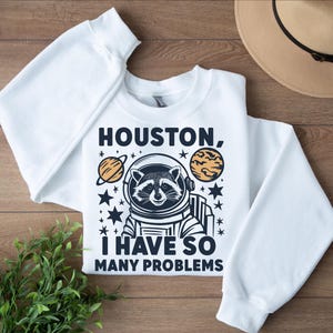 Houston, I Have so Many Problems Png Svg, Vintage Retro Funny Raccoon ...