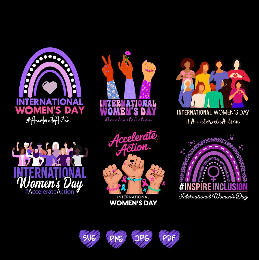 International Women's Day Bundle Svg Png , Women's Day 2026 Svg, 8 ...