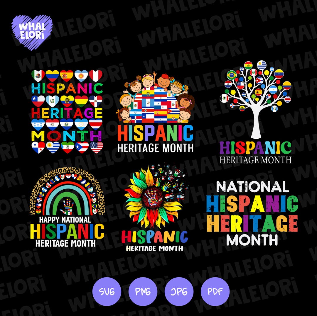 Groovy Hispanic Heritage Month PNG SVG: Country Flag Tree Roots ...