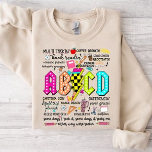 ABCD Teacher Png, First Day of School Png, Back to School Png, Back in ...