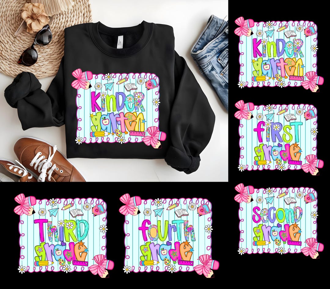 Preppy Back to School Design Bundle: Girly Checkered Sublimation (SVG ...