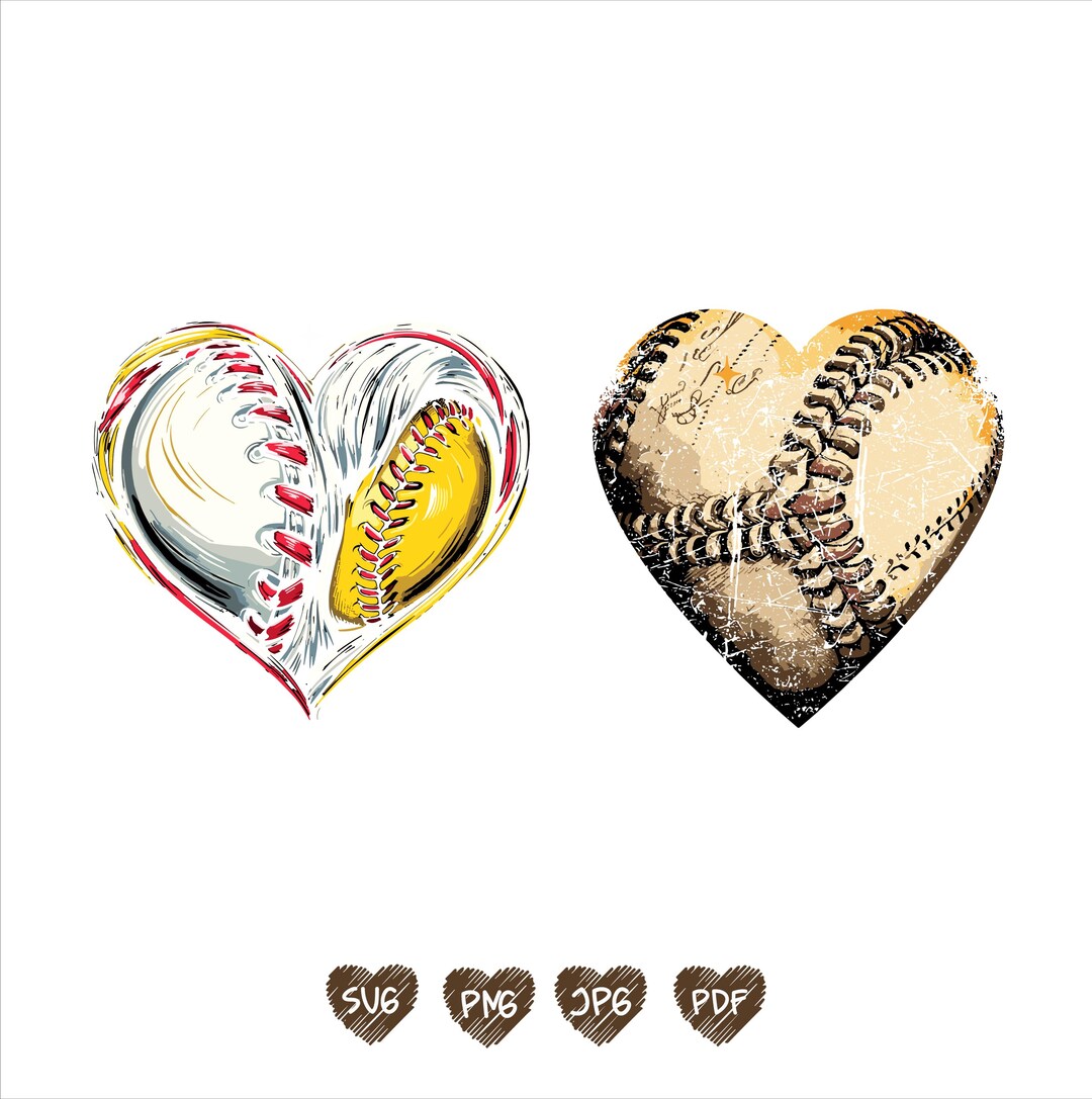 Sports Hearts PNG, Baseball Heart Design, Valentines Day Sports Lover ...