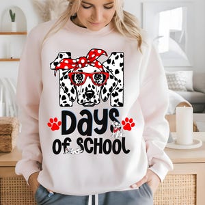 101 Days of School Dalmatian Dog Clipart Bundle, 10 PNG Happy 100 Days ...