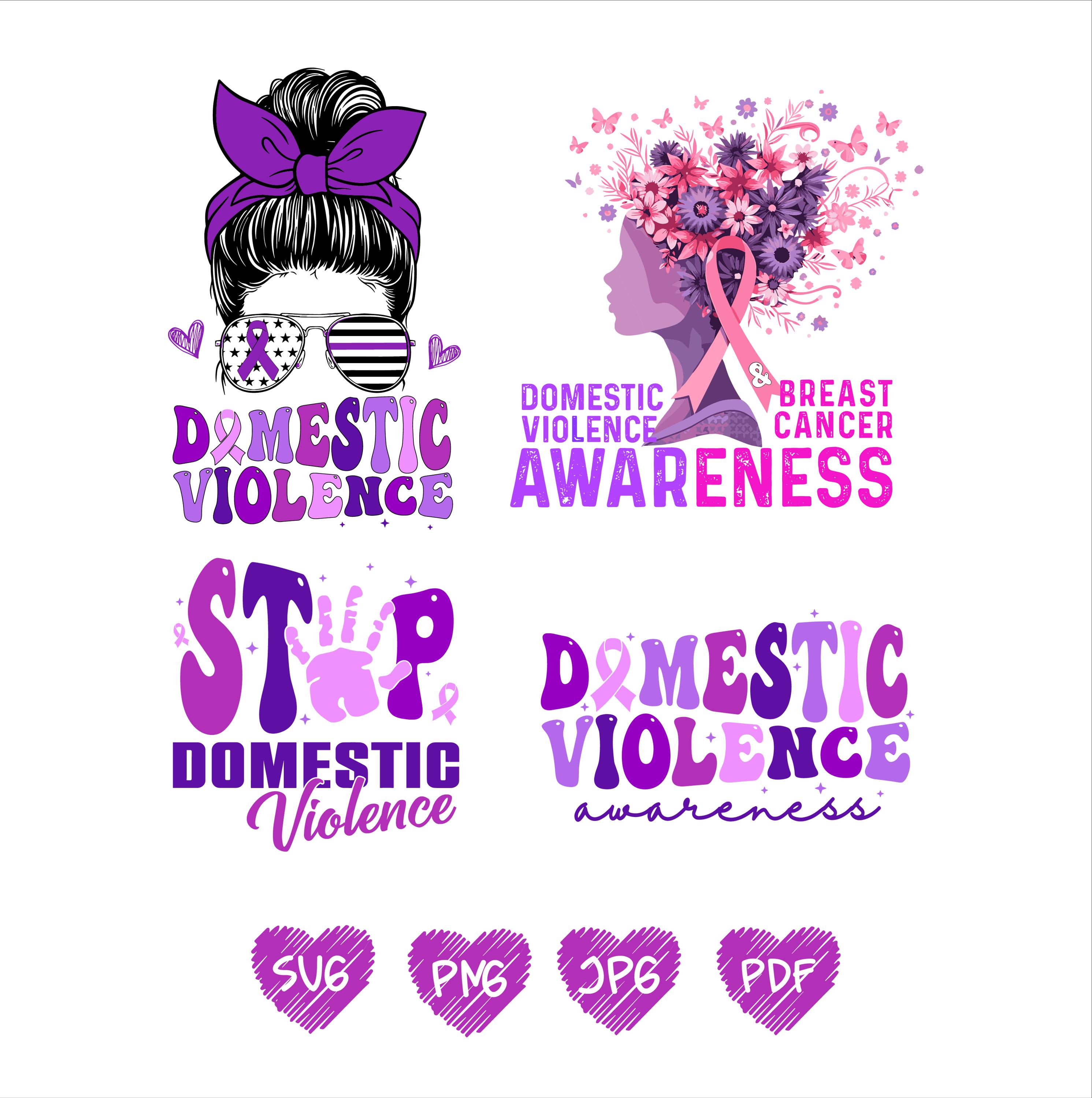 Domestic Violence Awareness Svg Png Bundle, Coquette Bow, Stop Domestic ...