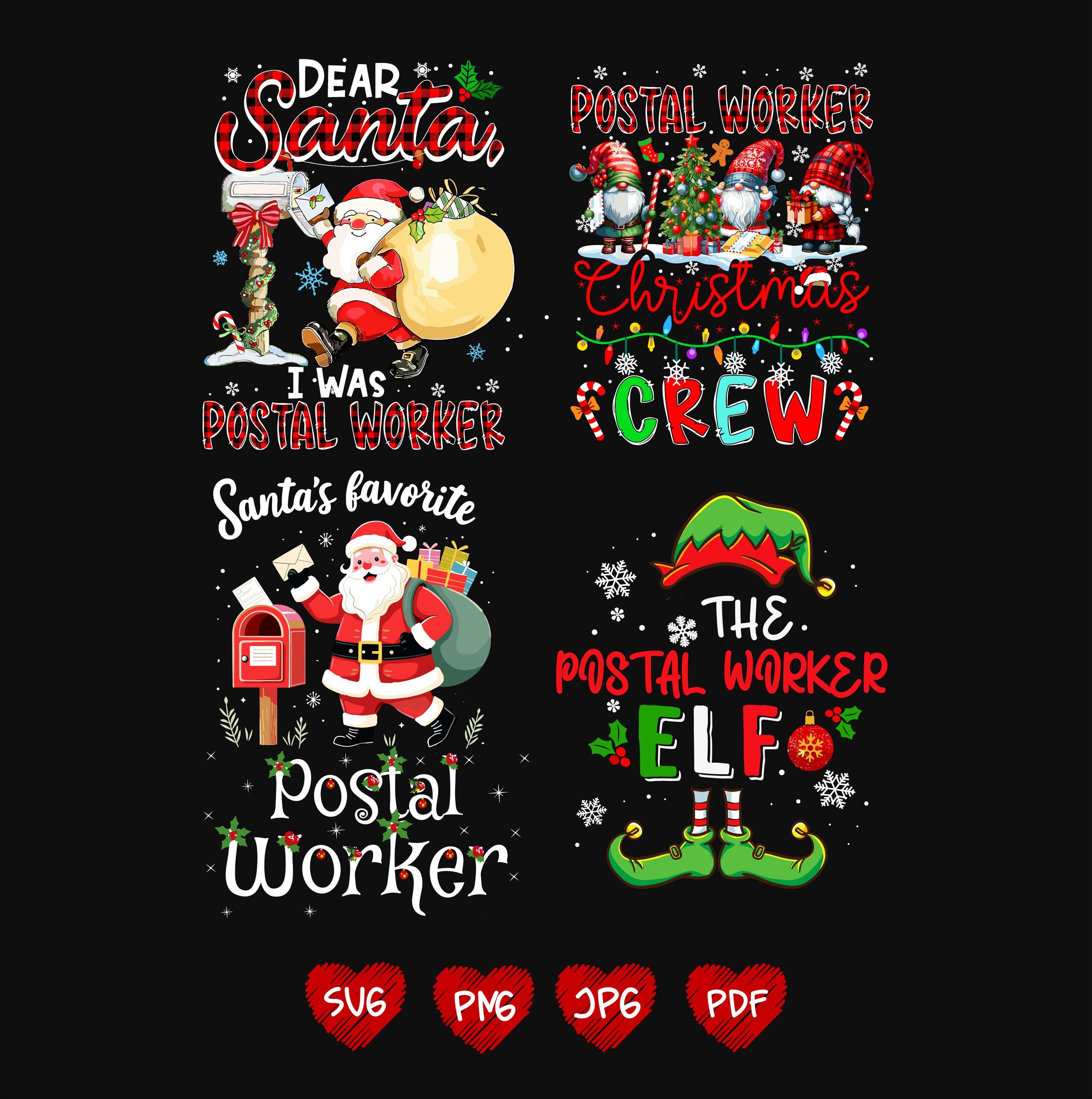 Postal Worker Christmas 2025 Png Svg Bundle, Santa’s Favorite Postal ...