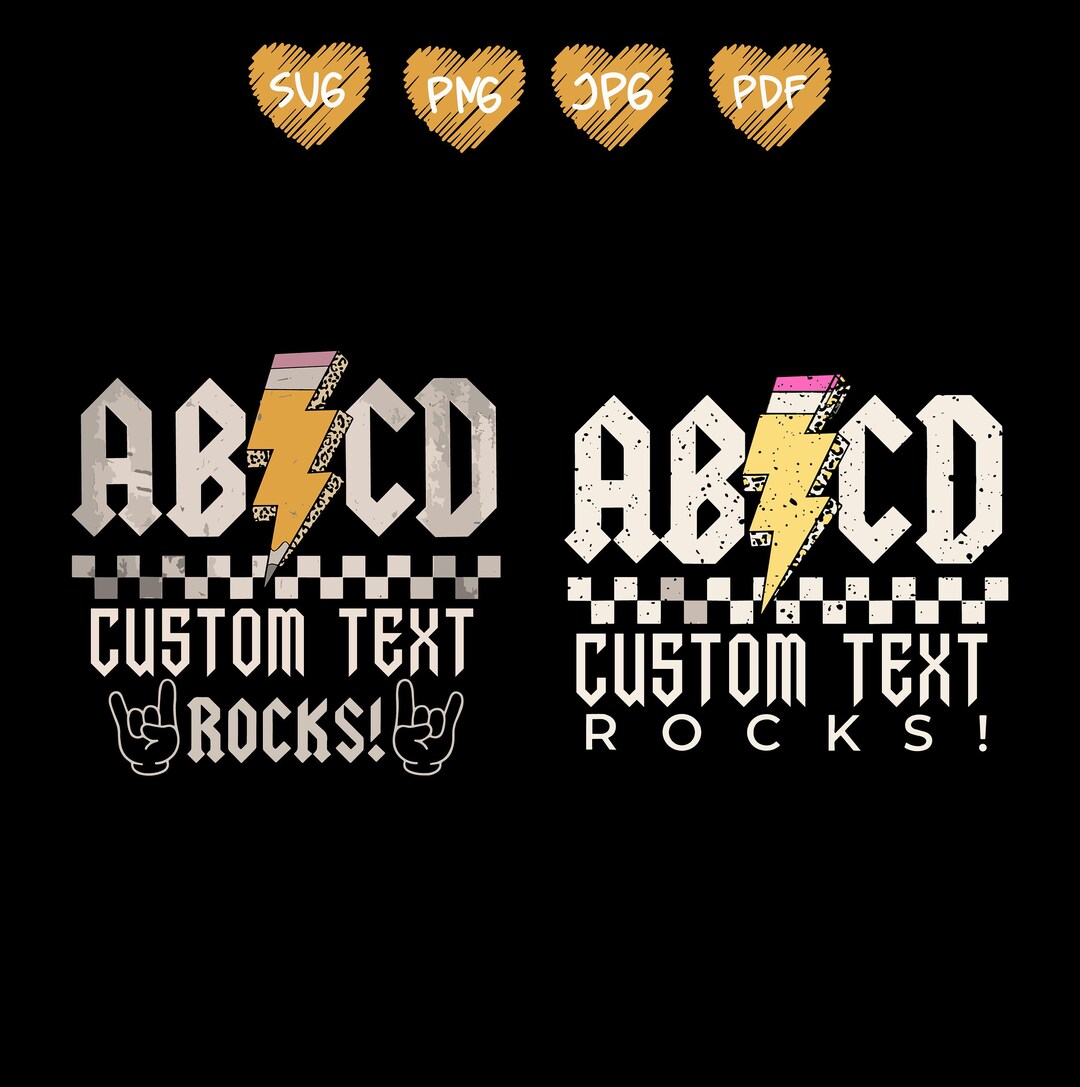 Rock Teacher SVG PNG: Custom Back to School Design (digital Download ...
