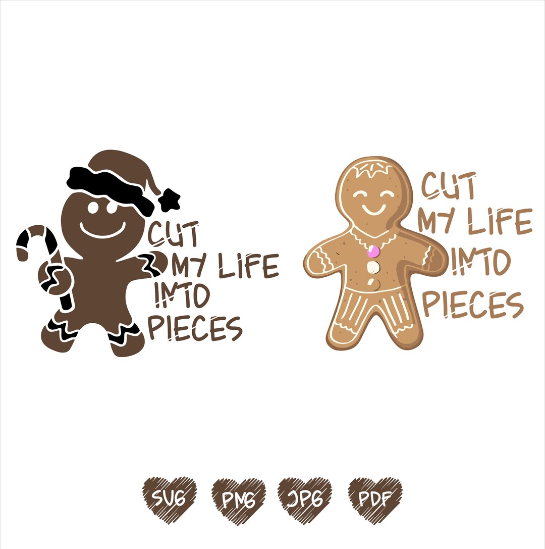 Cut My Life Into Pieces Creepmas Emo Gingerbread Png Svg, Elder Emo Png ...