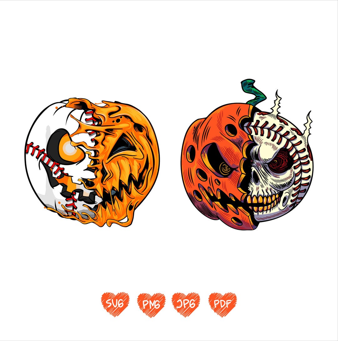Halloween Baseball Design Svg Png, Spooky Pumpkin Home Run Png, Pumpkin ...