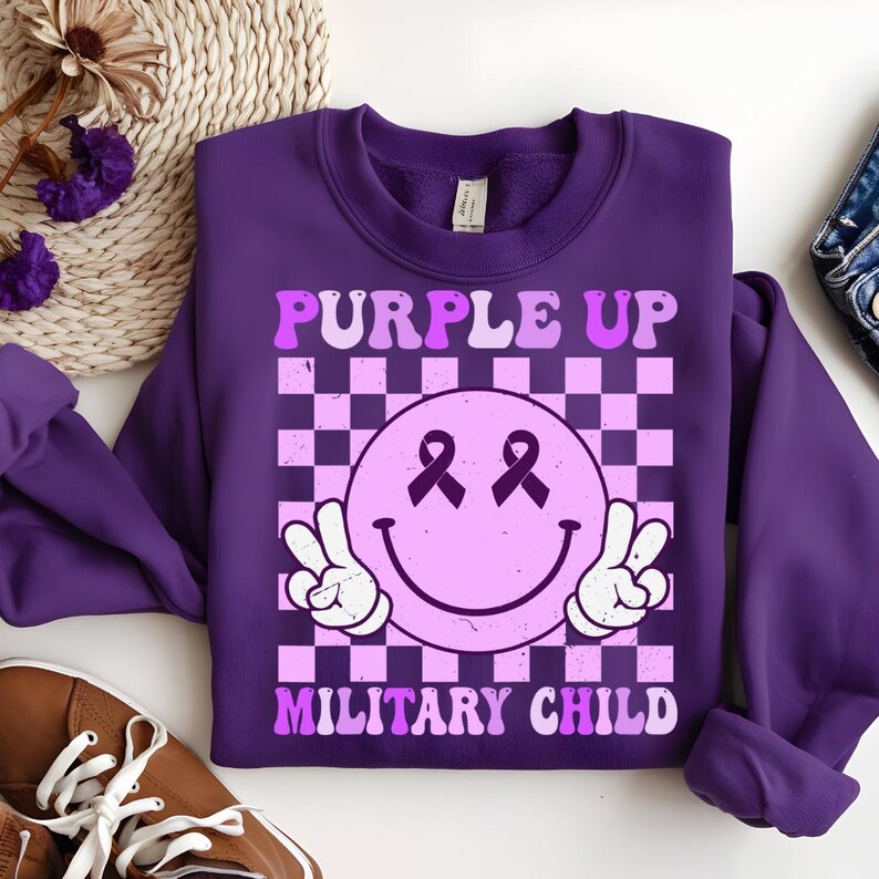 Purple up for Military Child Png Svg Bundle, Month of the Military ...