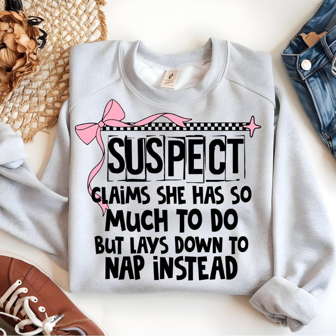 5 Suspect Claims Trendy Svg Png Bundle, Going to Bed, Funny Svg ...