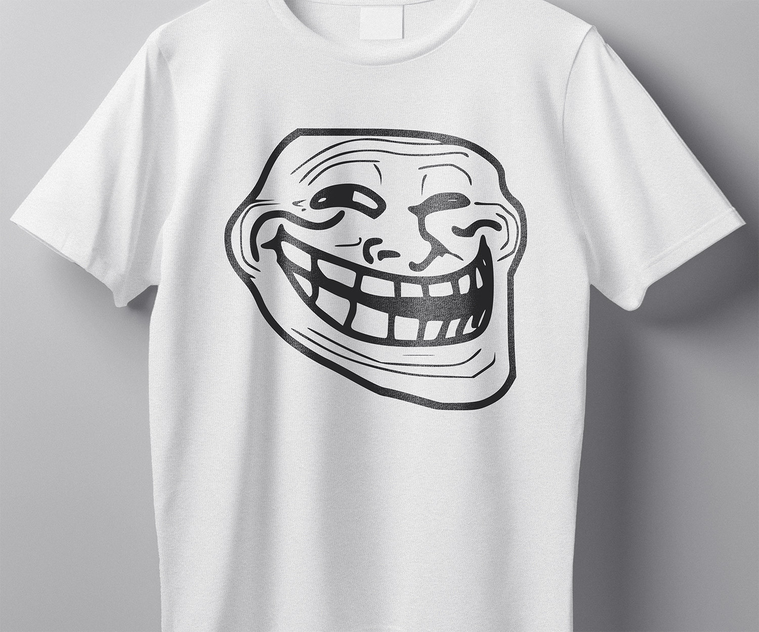 Troll Face T-shirt. Heavyweight Unisex Crewneck T-shirt Gildan® 5000 - Etsy
