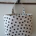 Beth's Black Polka Dot Oilcloth Car Trash Bag Receptacle Storage ...