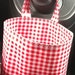 Beth's Gingham Oilcloth Car Trash Bag Hanging Receptacle Basket ...