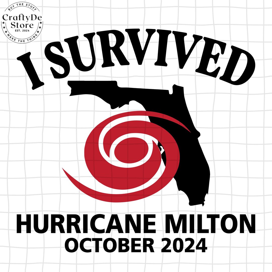 I Survived Hurricane Milton PNG, Fight With Florida Tropical Storm ...