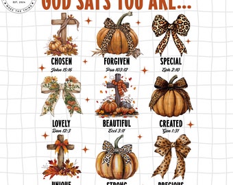 God Says You Are Pumpkin Fall Halloween Png, God Says You Are Png, Fall ...