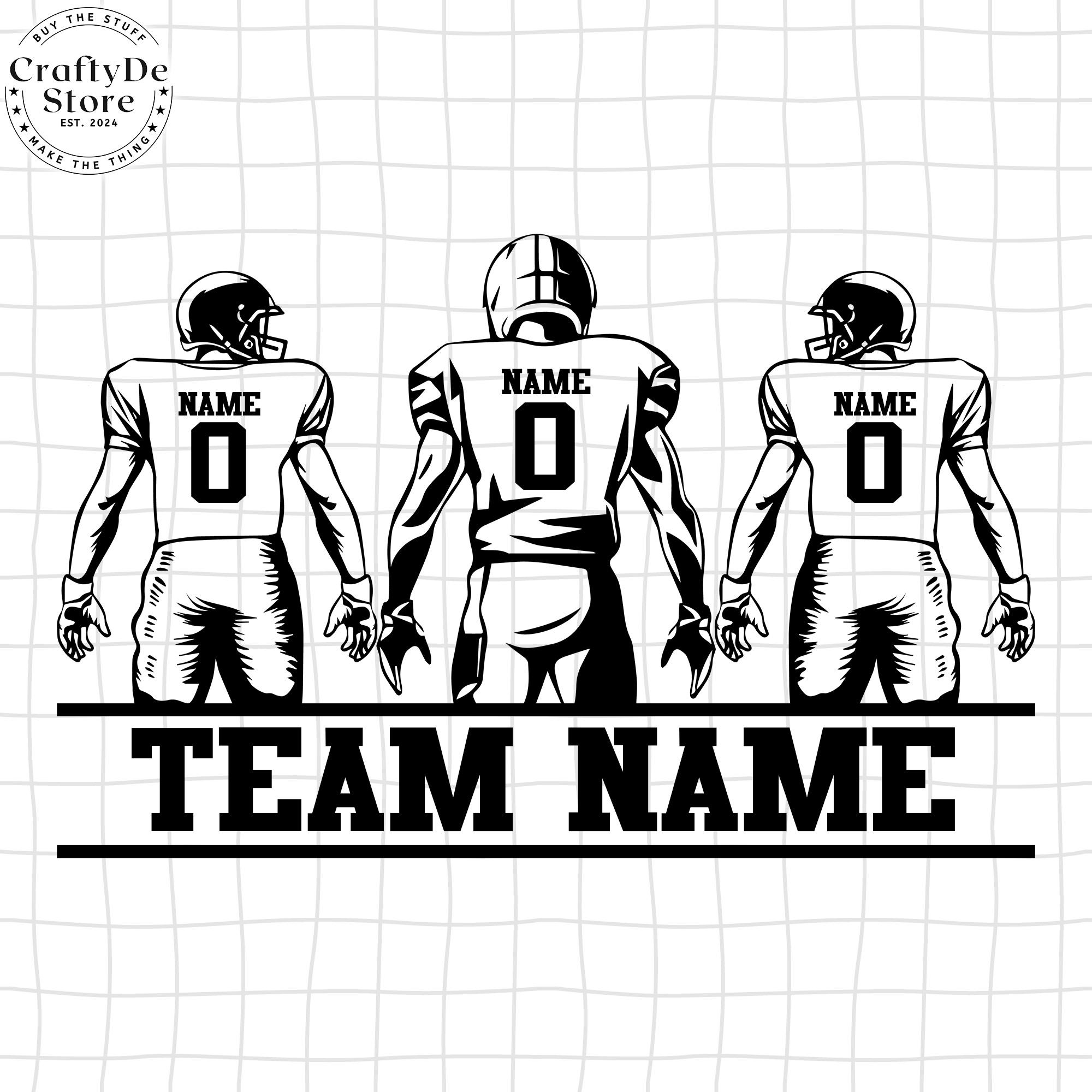 3 Football Player SVG, Football Team SVG, Player Name Svg, American ...