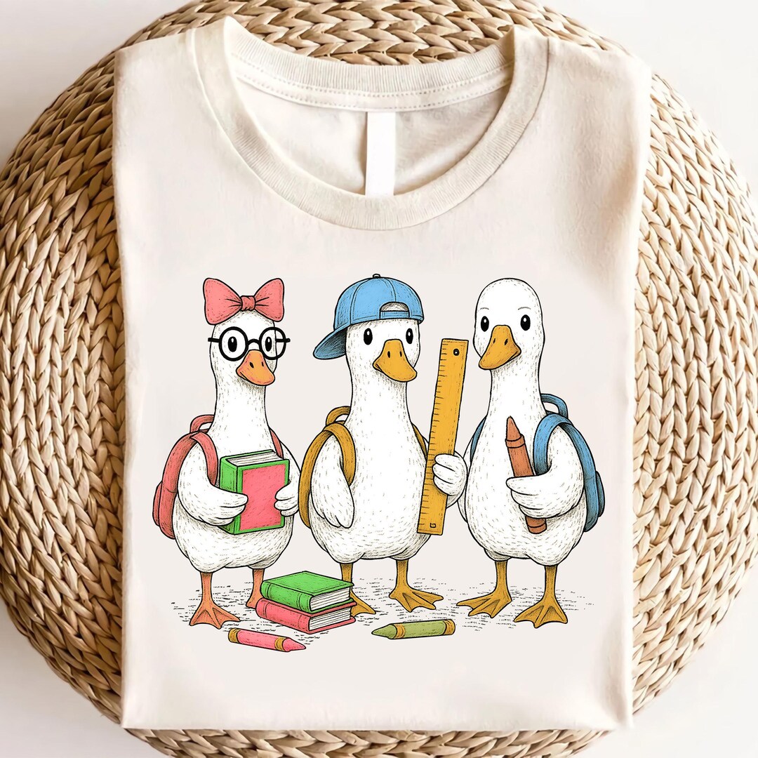 Goose Back to School PNG, Kindergarten Goose, Bruh We Back PNG, We Back ...