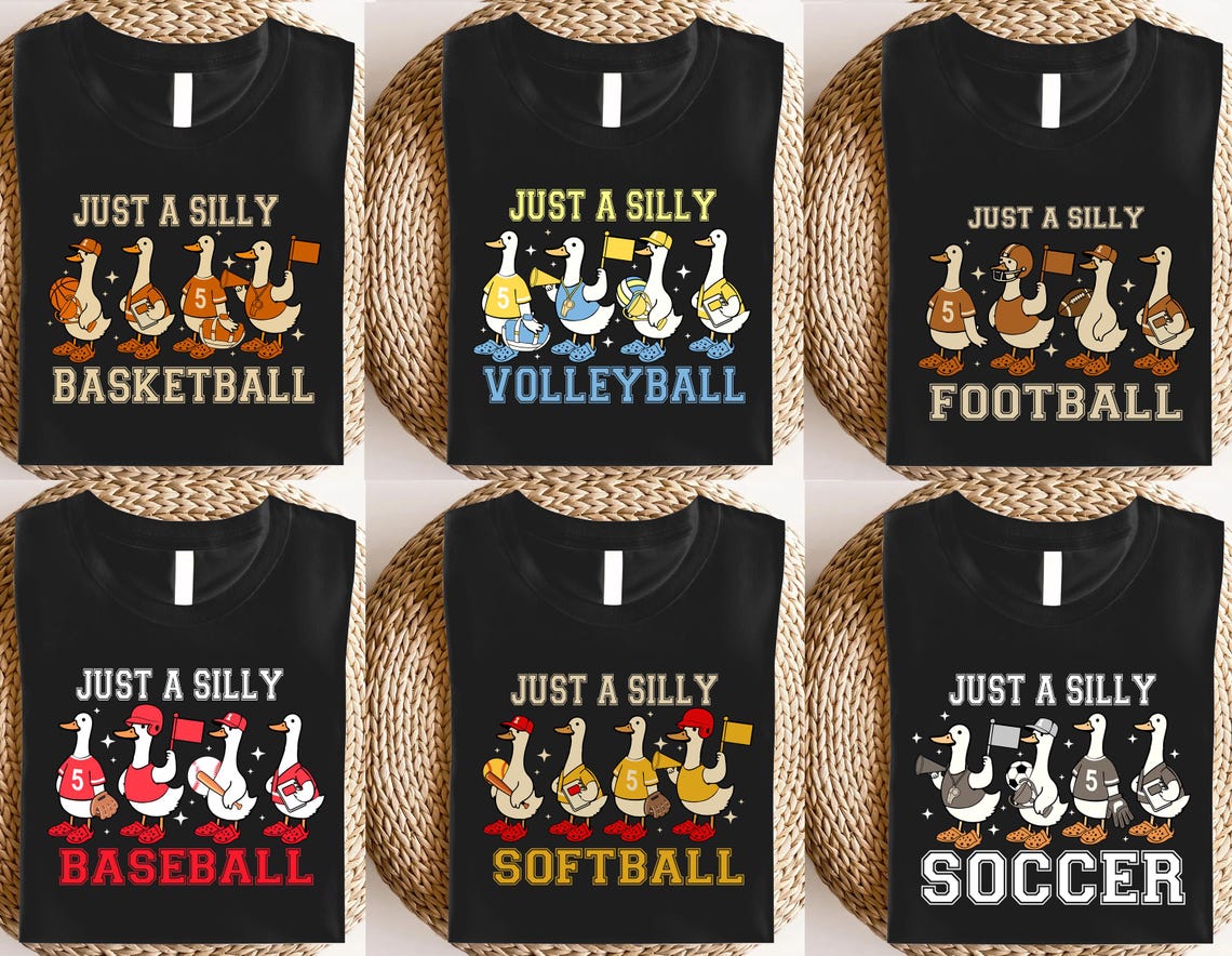 Funny Silly Goose Sports PNG Bundle, Goose Football, Goose Baseball PNG ...