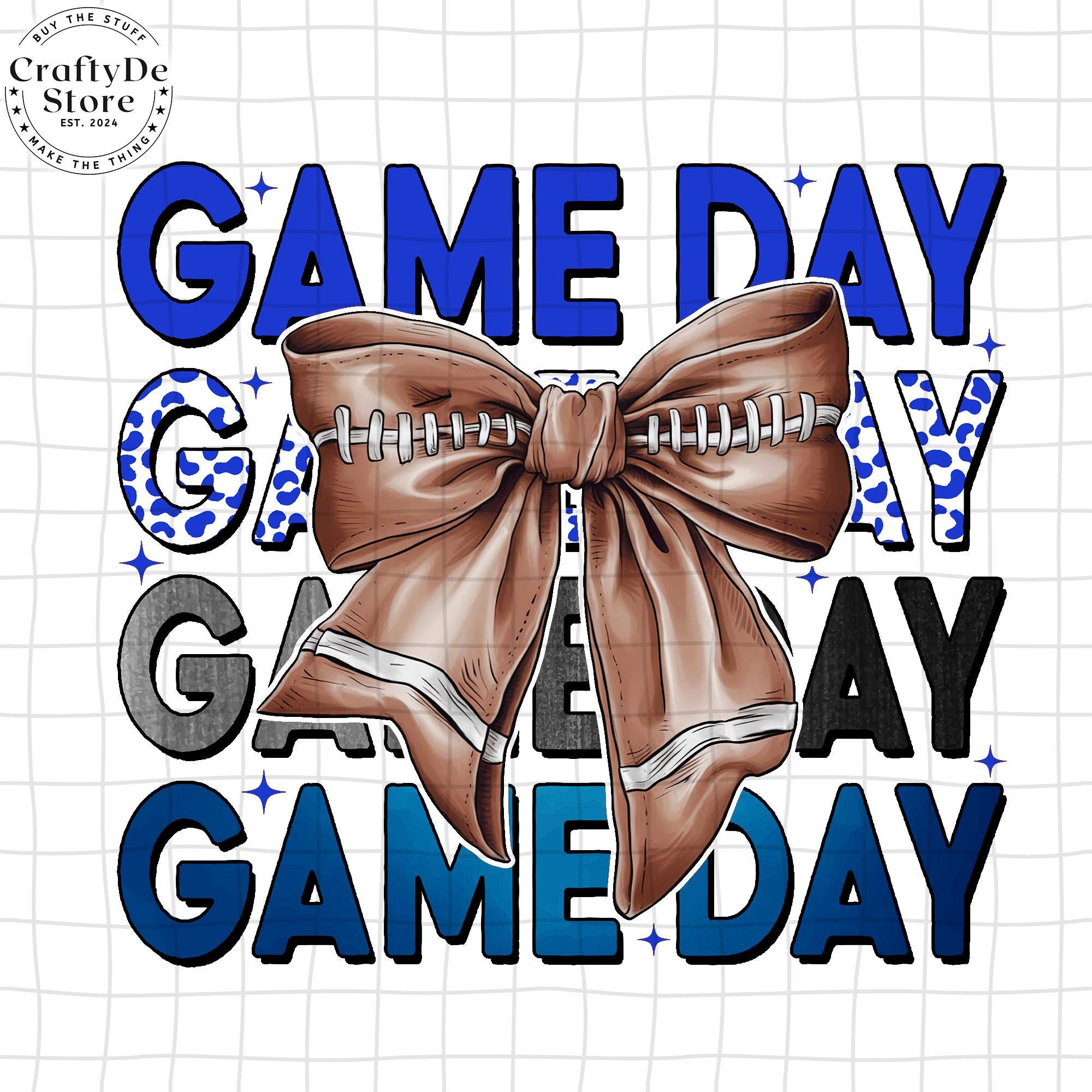 Game Day Png, Royal Blue, Football Season Png, Football Coquette Png ...