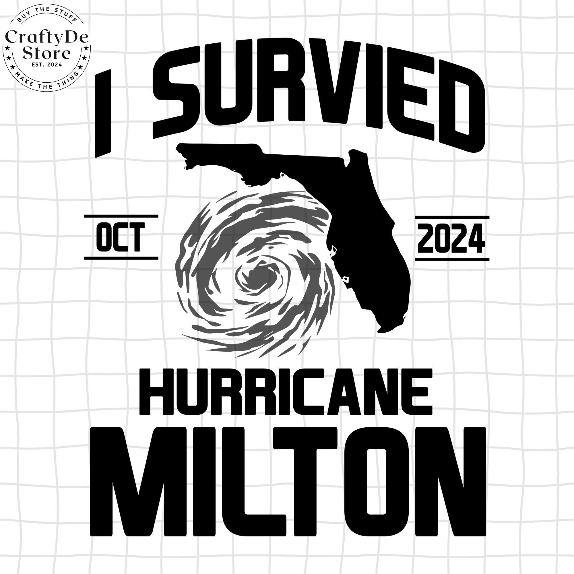I Survived Hurricane Milton PNG, Fight With Florida Tropical Storm ...