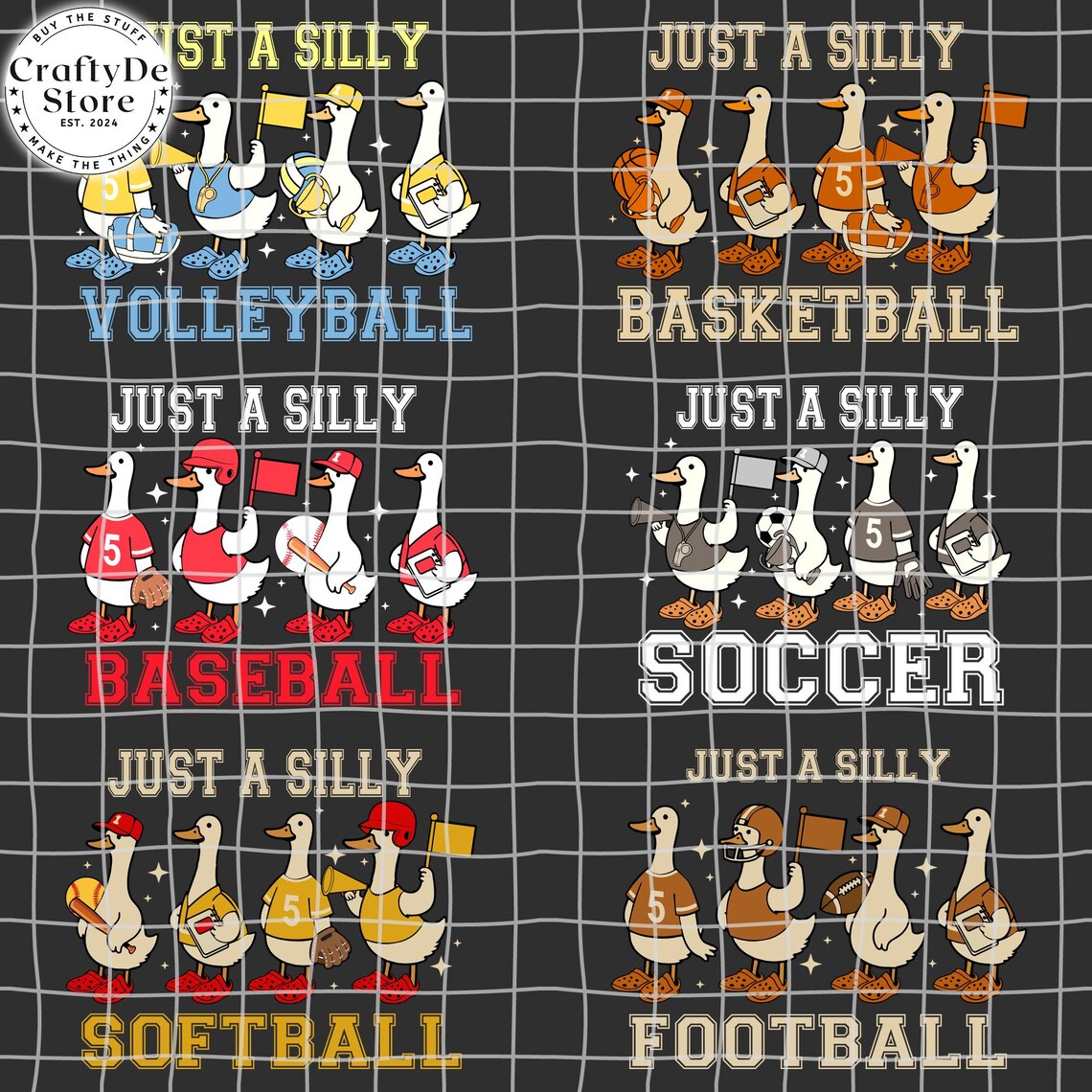 Funny Silly Goose Sports PNG Bundle, Goose Football, Goose Baseball PNG ...