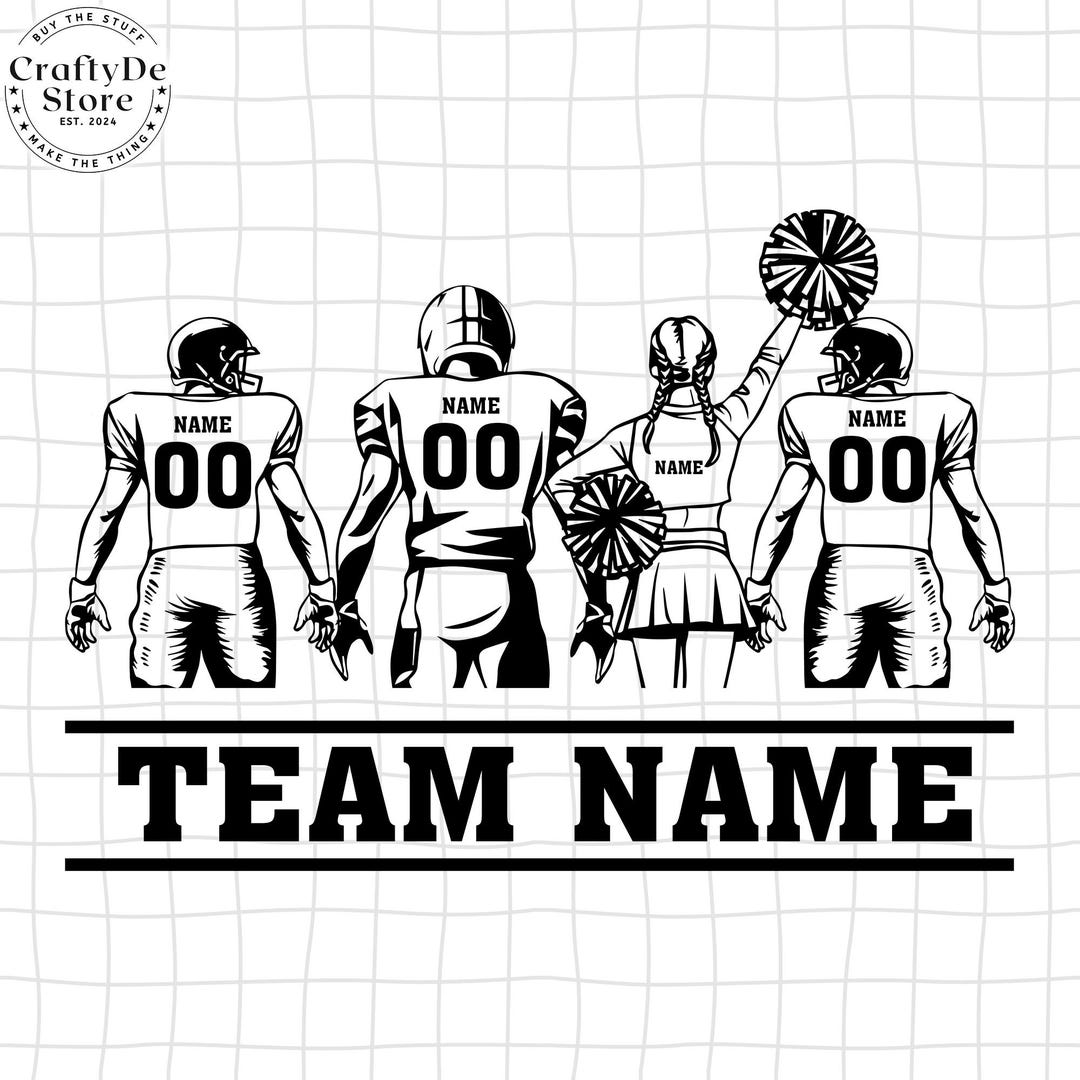 3 Football Player SVG, Football Team SVG, Player Name Svg, American ...