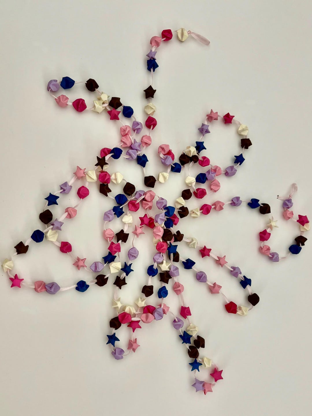 Origami Paper Star Garland: Ali Hazelwood Book Decor, Rainbow Colors - Etsy
