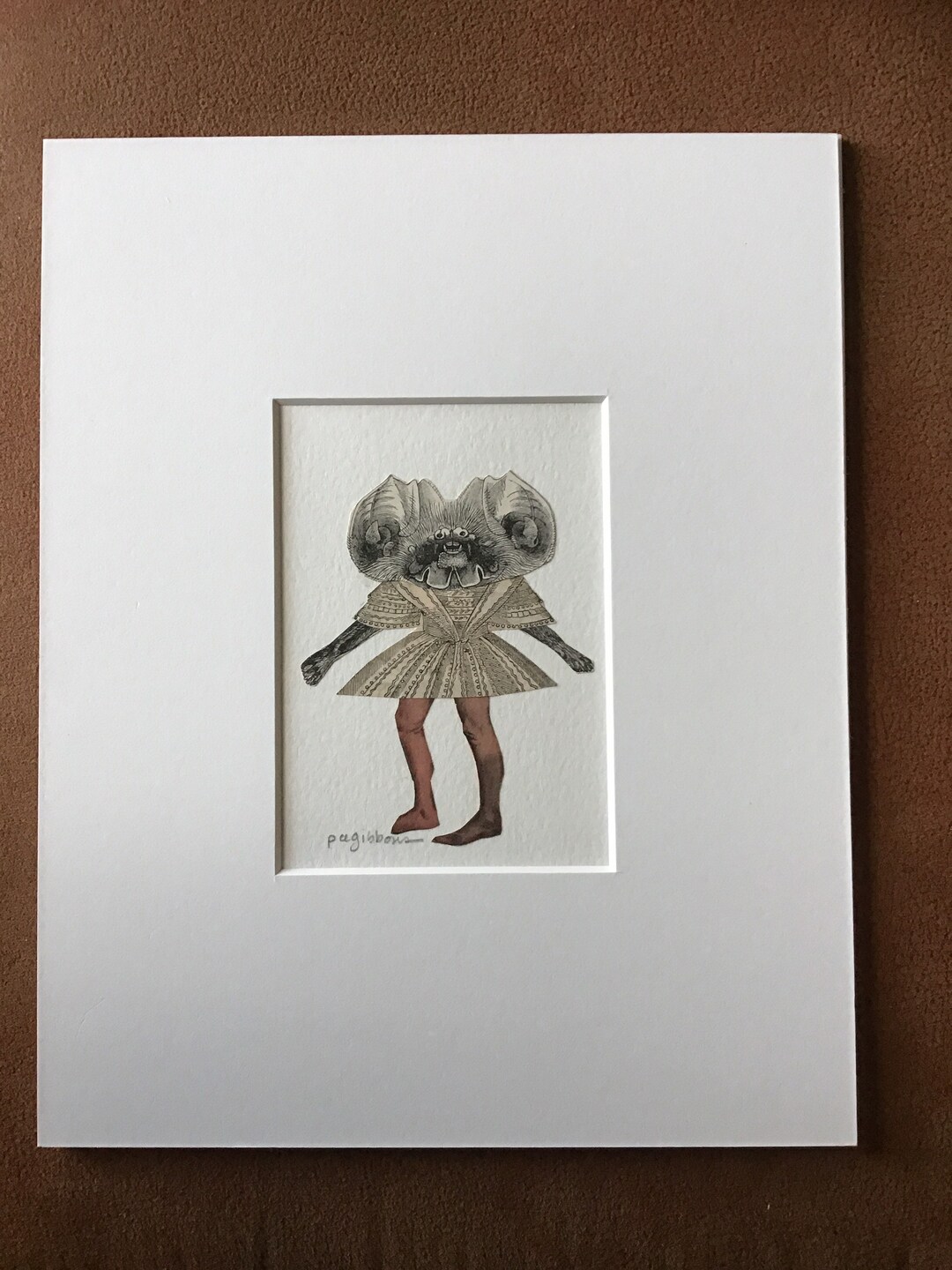 Original OOAK Collage by Patti Gibbons BAT GIRL Surreal Fantasy ...