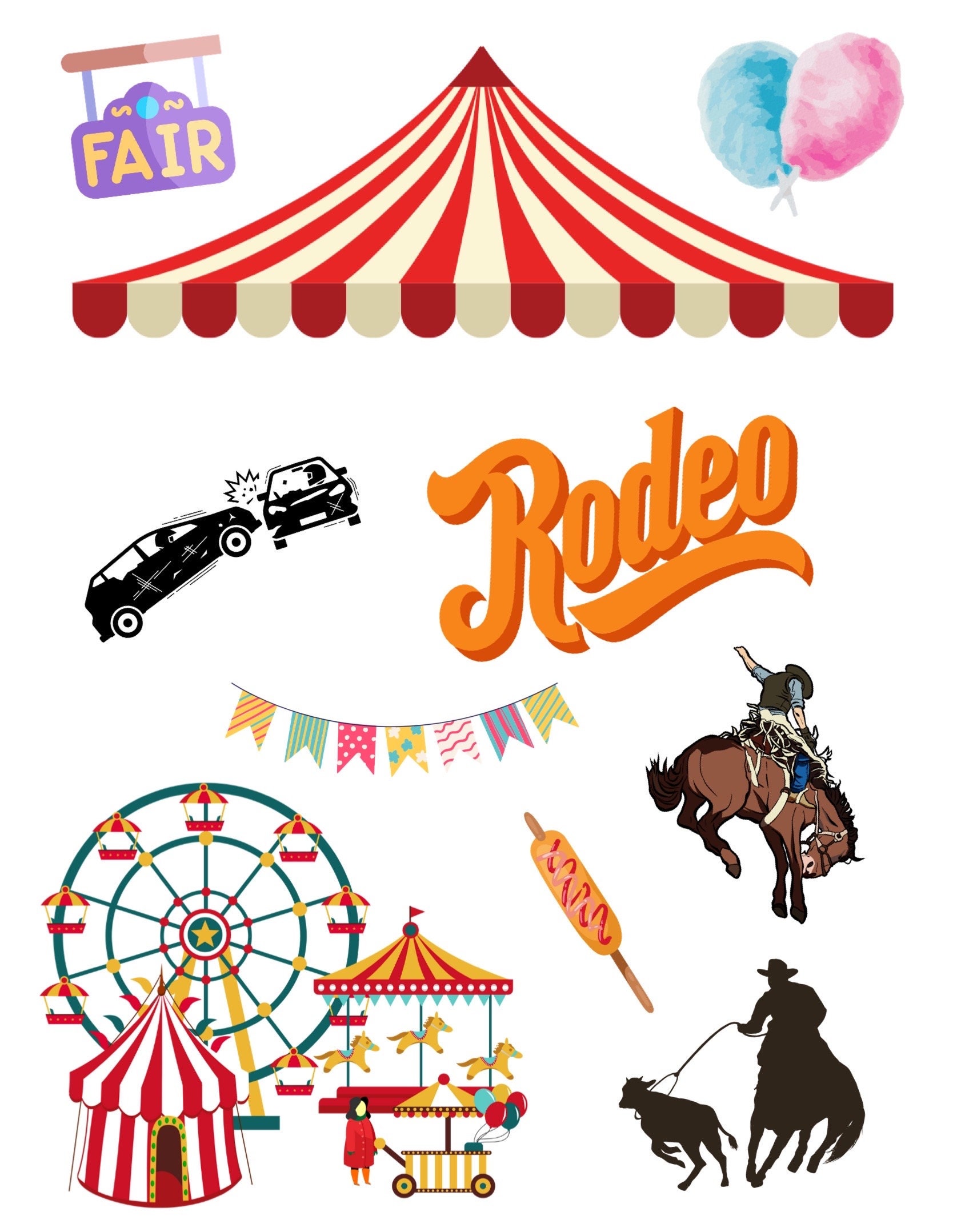 Goodnotes Pre-cropped County Fair Stickers - Etsy