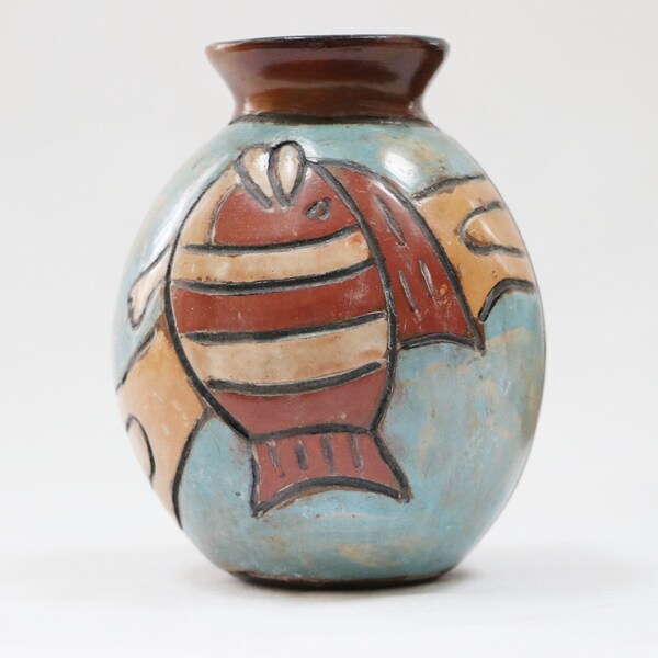 Chulucanas Peru Art Pottery Vase - Etsy