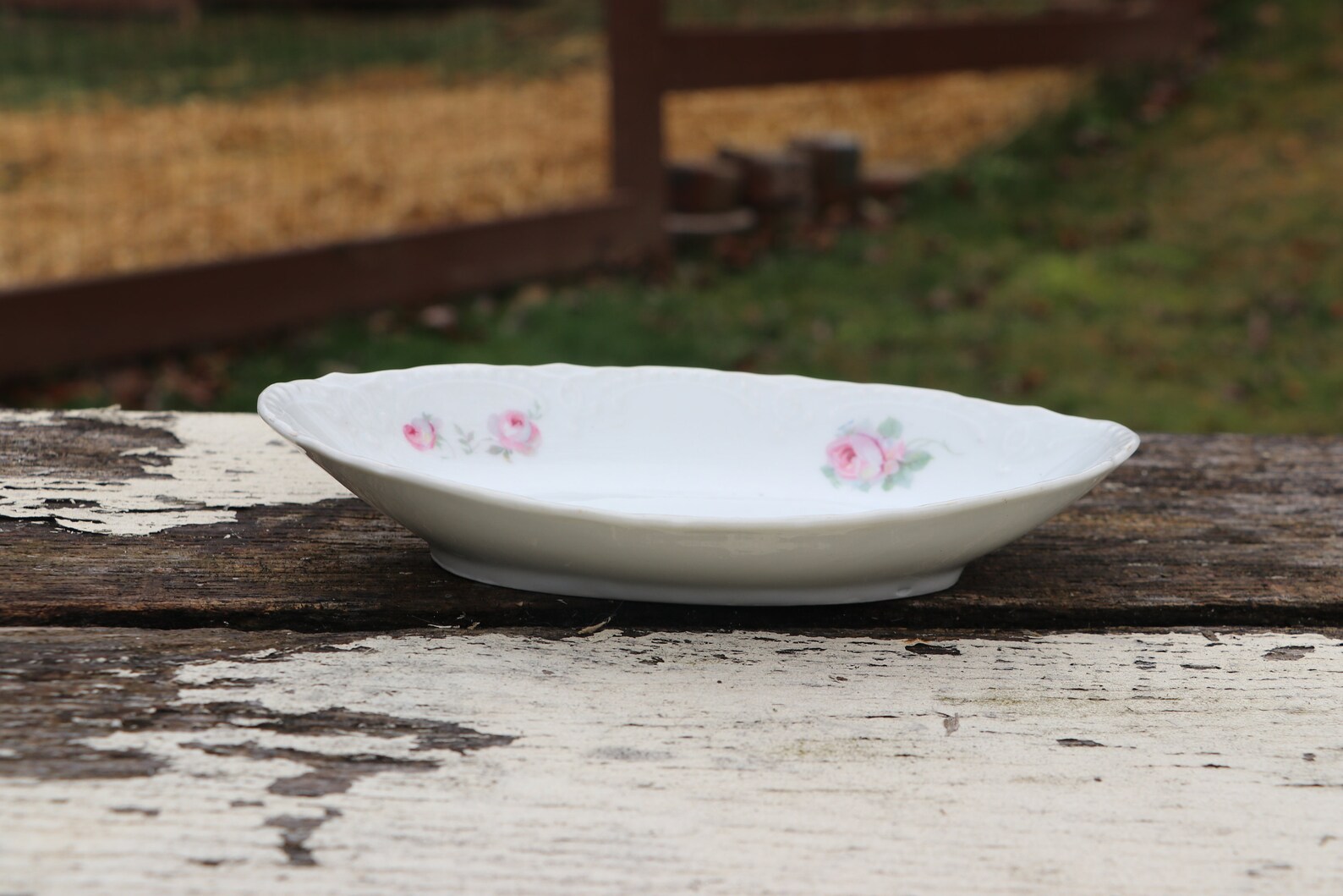 Vintage Floral Butter Bowl ZPF Germany Floral Scalloped | Etsy