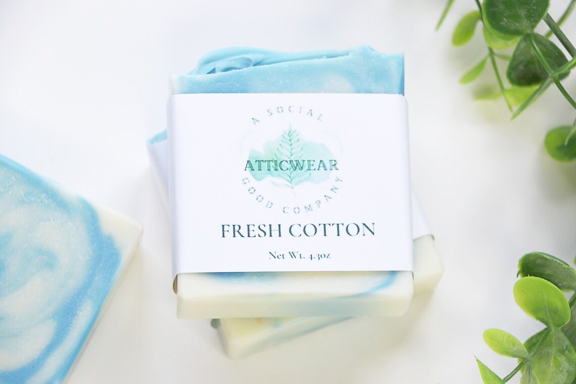 Fresh Cotton Soap Bar Cold Process Soap Fresh Cotton Artisan | Etsy