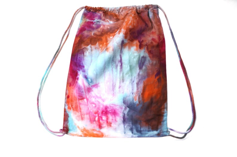 Ice Tie Dye Drawstring Bag Watercolor Tie Dye Bag Reusable - Etsy