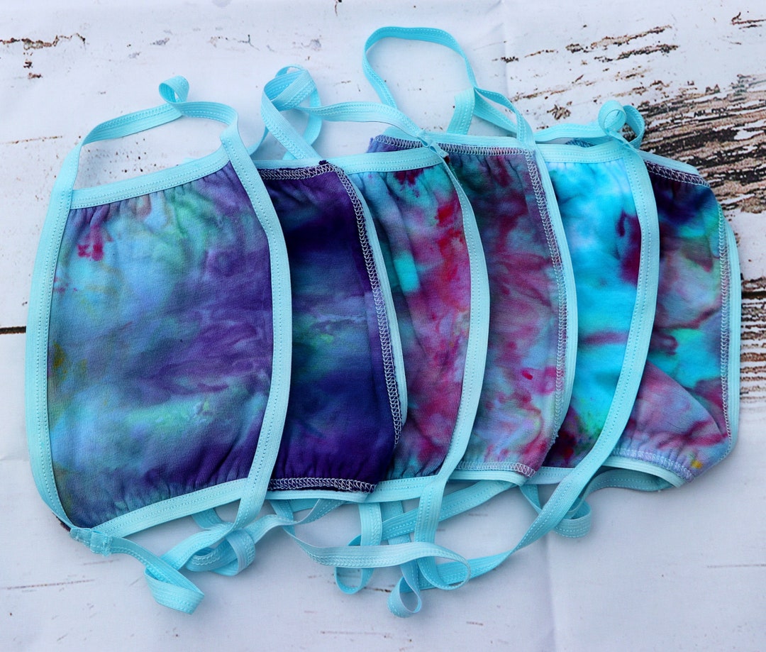 Tie Dye Face Masks Galaxy Blue Face Masks Stocking Stuffer - Etsy