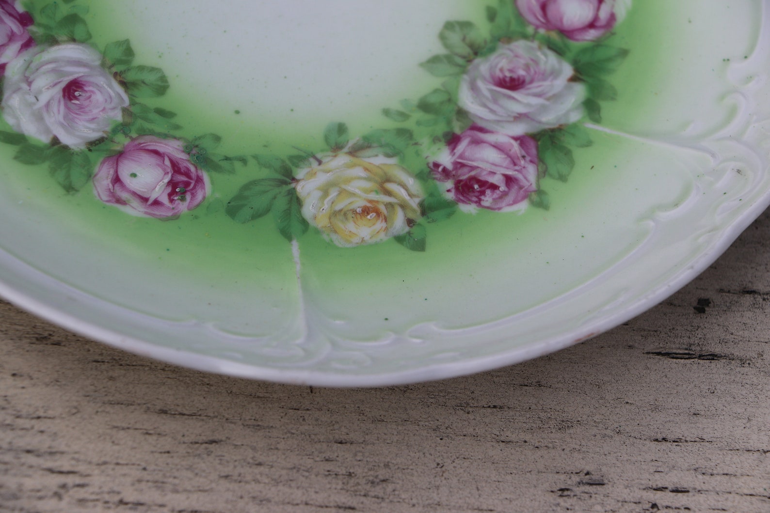 Vintage Roses Plate Three Crown China Germany Floral Plate - Etsy