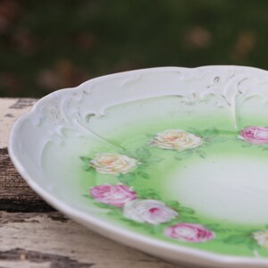 Vintage Roses Plate Three Crown China Germany Floral Plate - Etsy