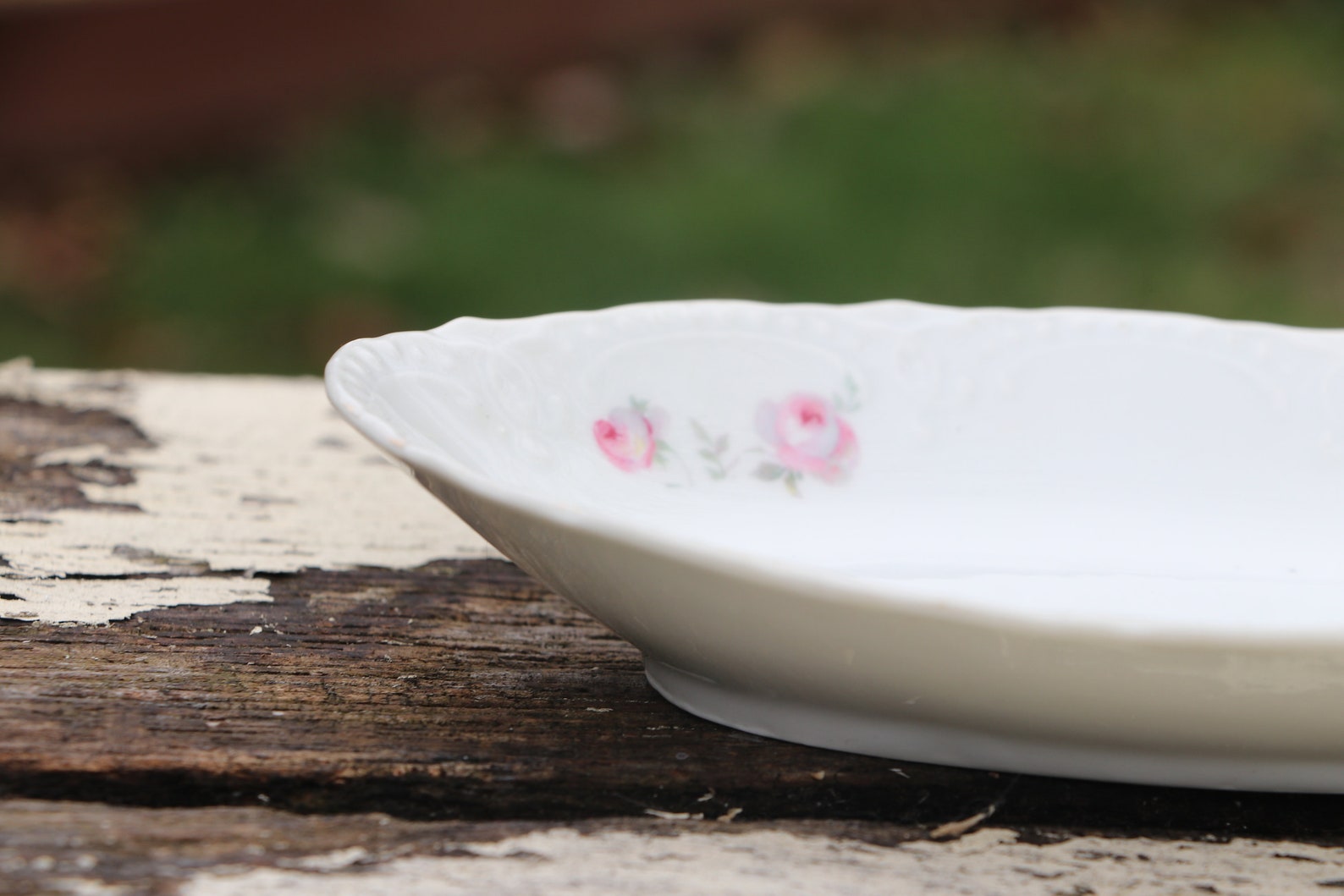 Vintage Floral Butter Bowl ZPF Germany Floral Scalloped | Etsy