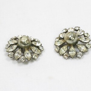 Vintage Rhinestone Buttons, Decorative Flower Buttons, Floral ...