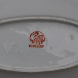 Vintage Floral Butter Bowl, ZPF Germany Floral Scalloped Embossed ...