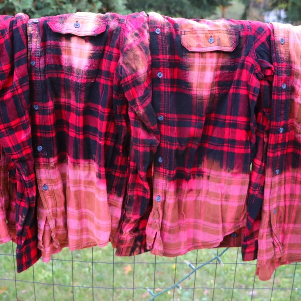 Bleached Flannel - Etsy
