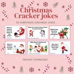 Printable Christmas Joke Cards for Kids, Christmas Lunchbox Jokes ...