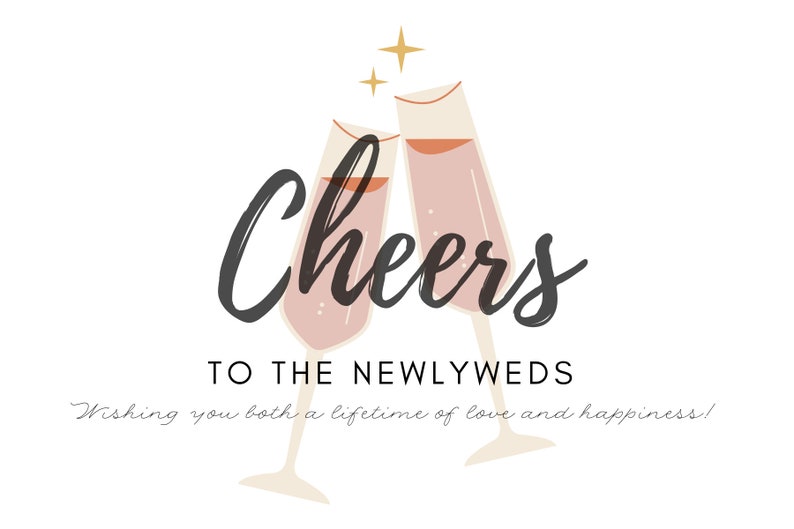 Cheers to the Newlyweds Card - Etsy