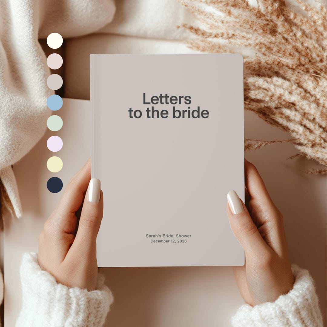 Minimalist Personalized Letters to the Bride Book Bridal Shower Gift ...