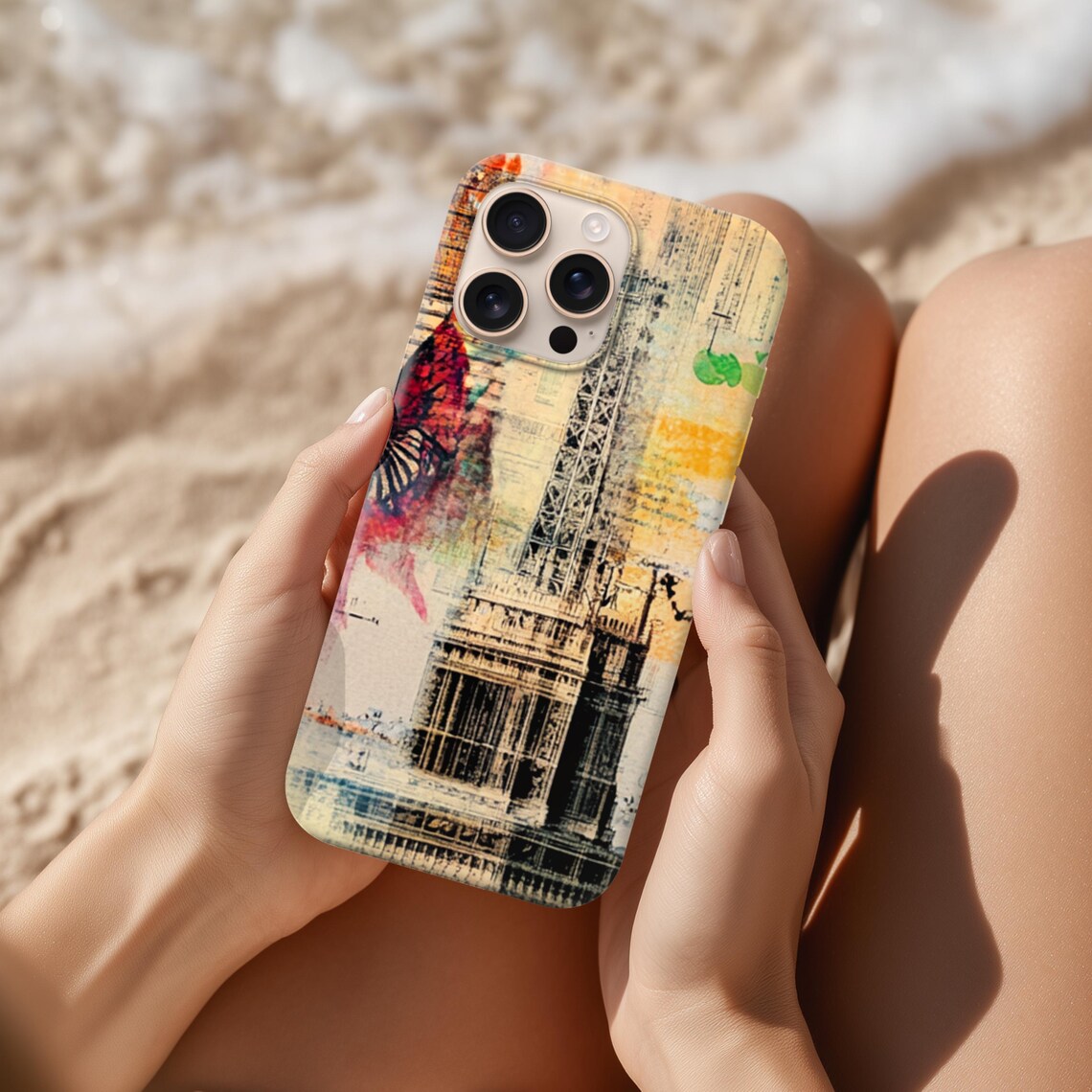 Vintage Abstract Tower Collage iPhone Case Gift for Travel Lovers ...