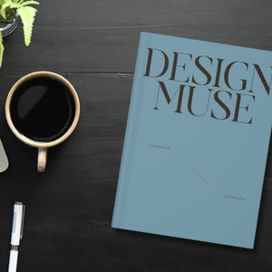 Luxury Dusty Blue Design Journal Modern Minimalist Notebook for ...