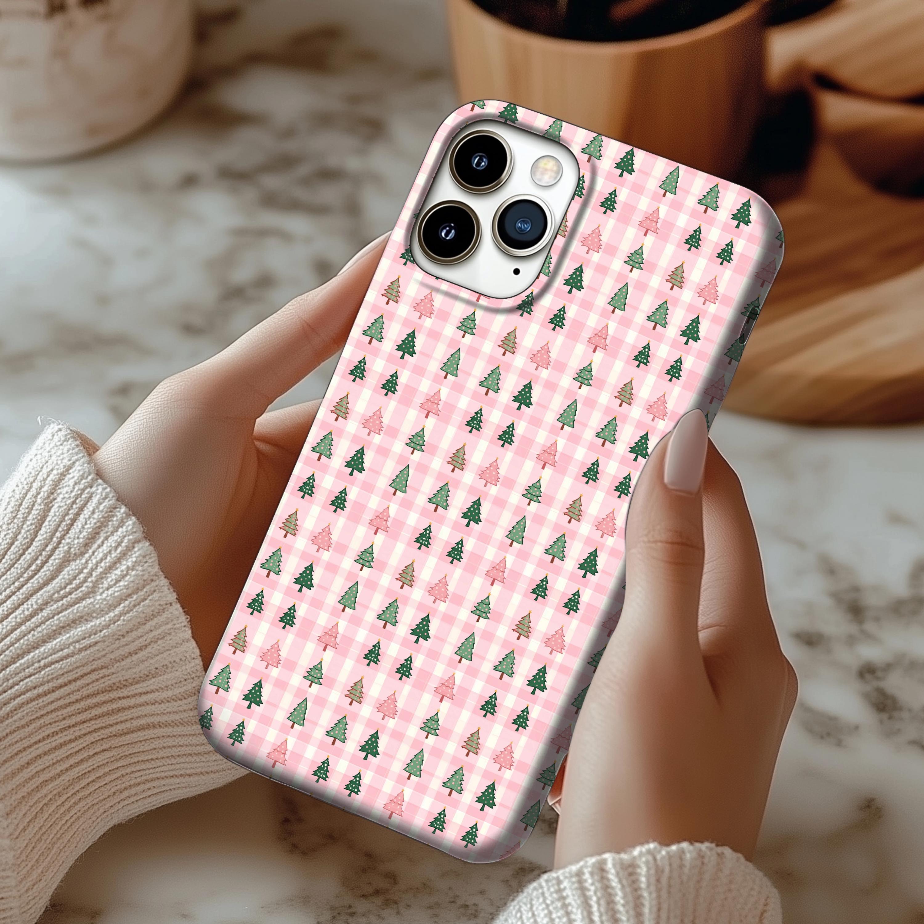 Pink Plaid Christmas Tree iPhone Case: Holiday Phone Cover - Etsy