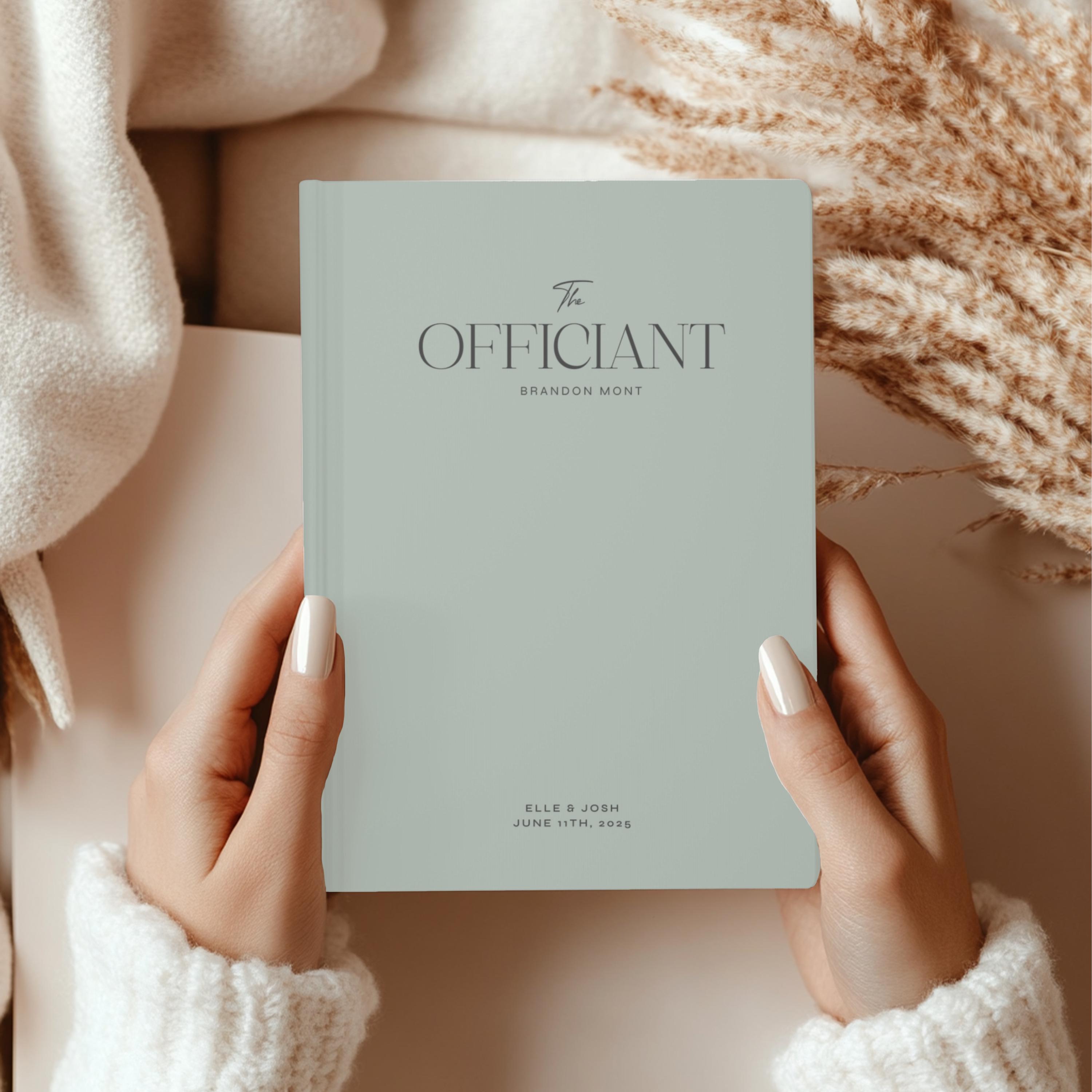 Personalized Wedding Officiant Book O7 Custom Officiant Wedding ...