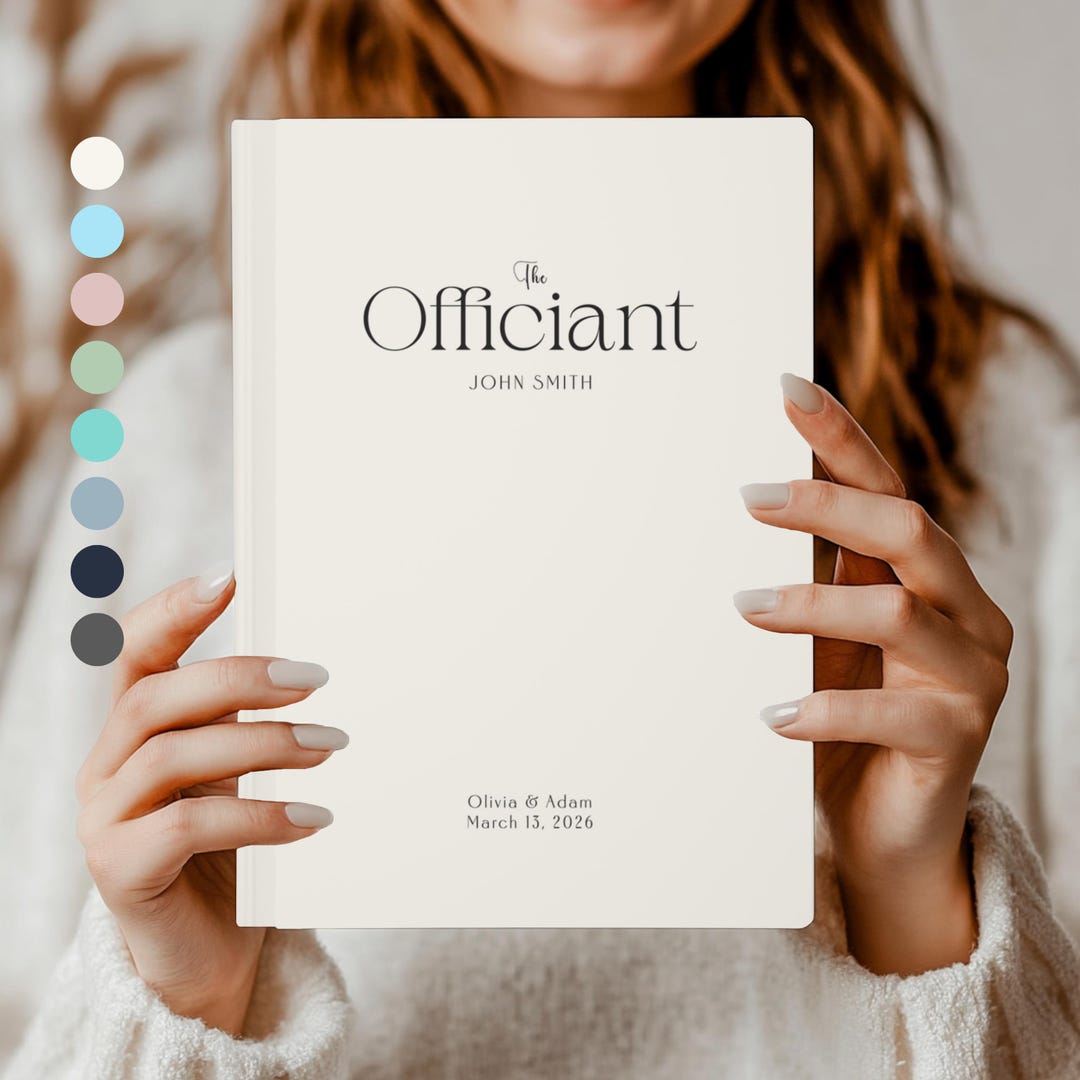 Personalized Wedding Officiant Journal Custom Wedding Notebook Pastor ...