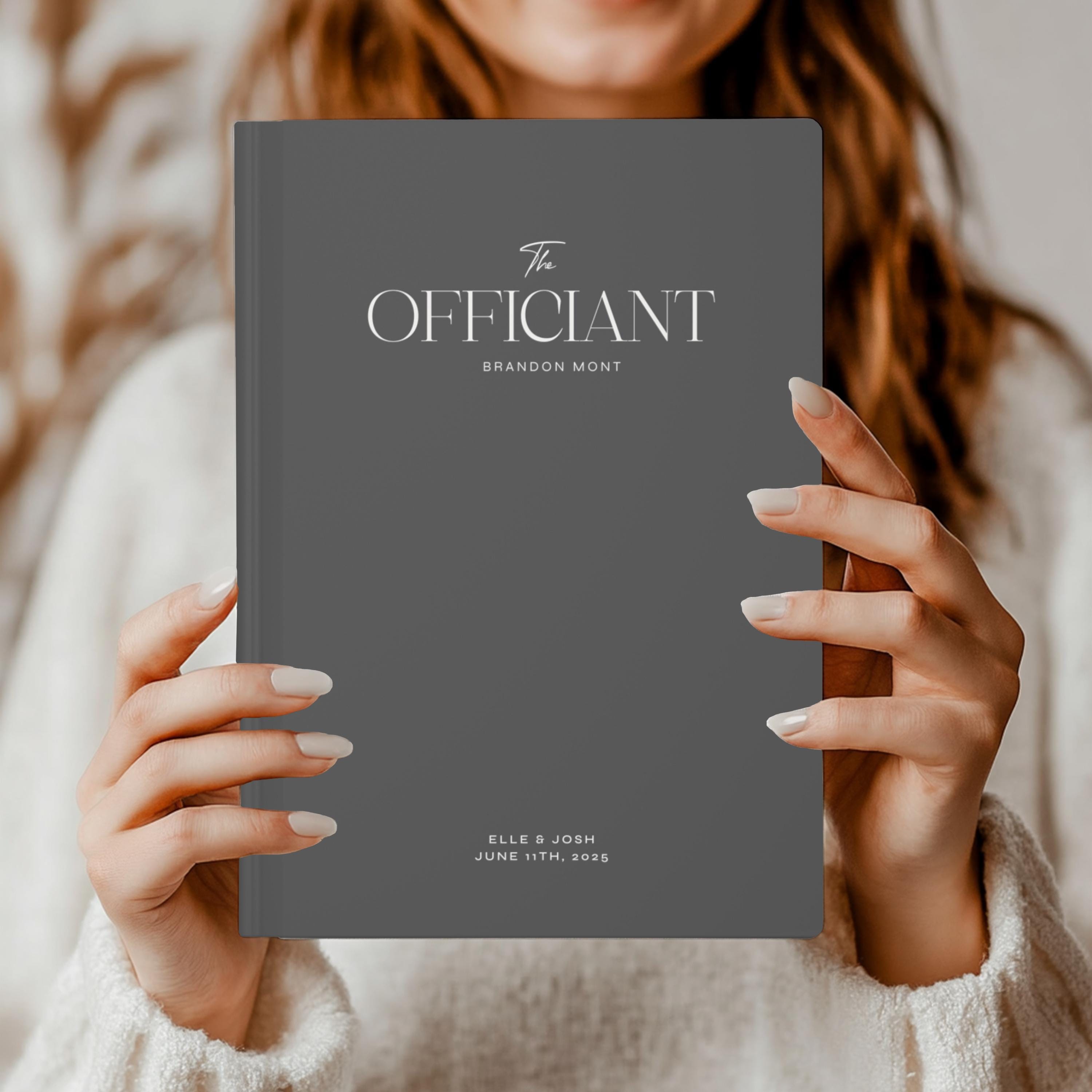 Personalized Wedding Officiant Book O7 Custom Officiant Wedding ...