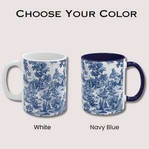 Blue Toile Coffee Mug: Vintage French Village Design - Etsy